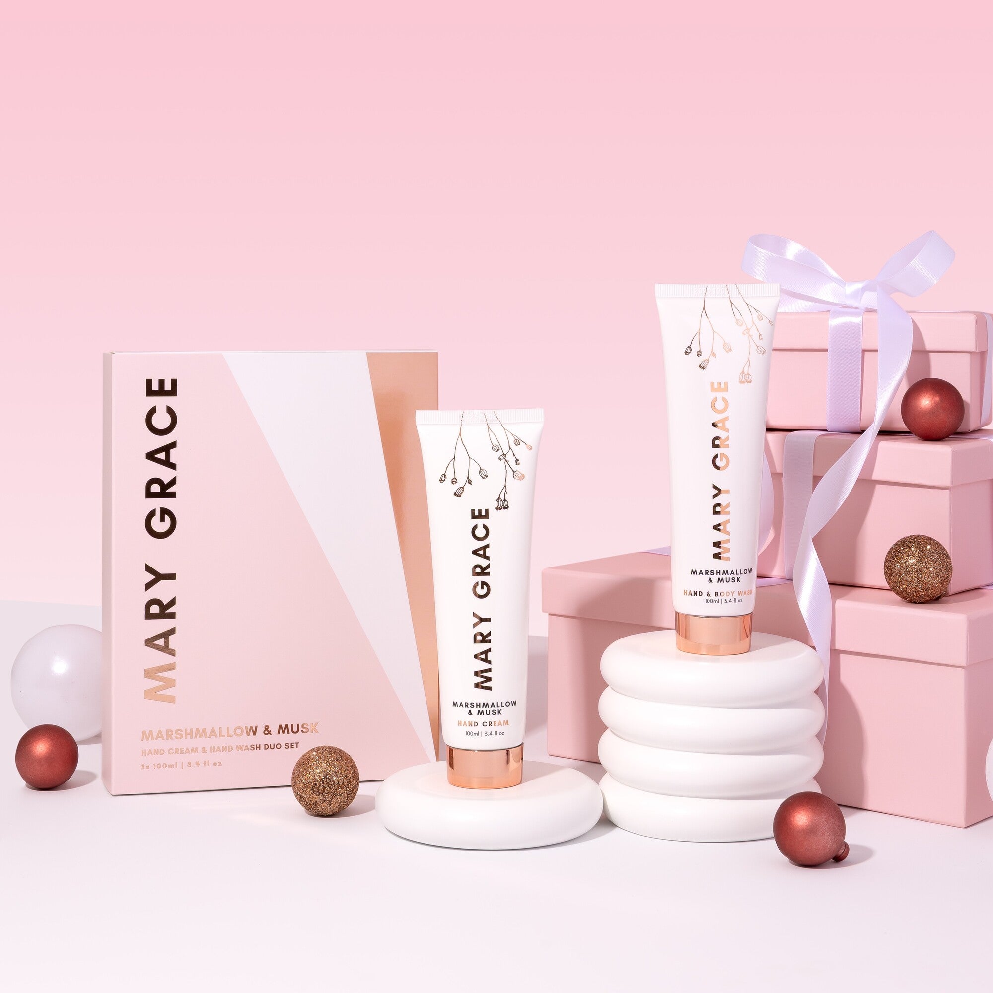 Marshmallow & Musk Hand Cream & Hand Wash Gift Set (4 Pack ...